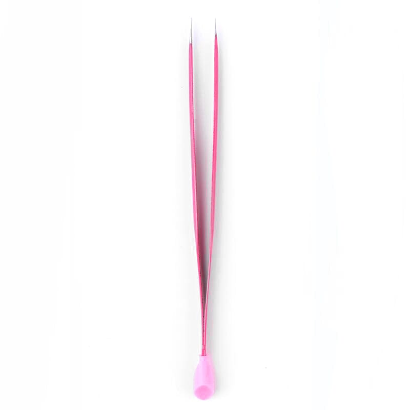 Pink Straight Nail Tweezers with Silicone Head – BORN PRETTY