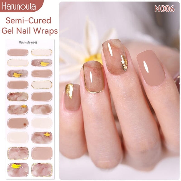 20 Tips Semi-Cured Gel Nail Strips N006 – BORN PRETTY