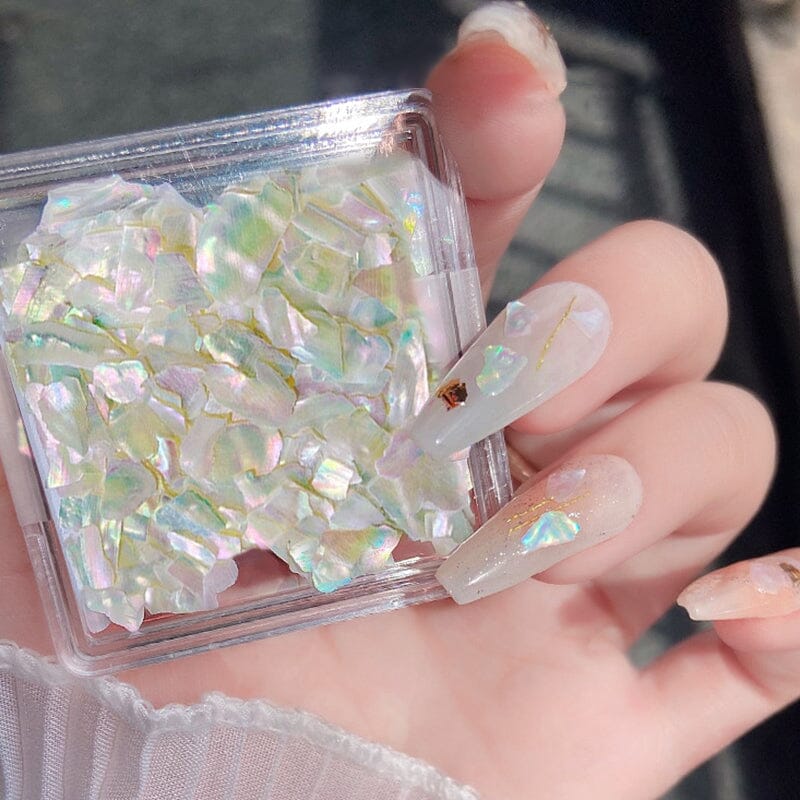 1 Box Auroras Colorful Sea Shell Fragments Texture Nail Sequins Decora ...