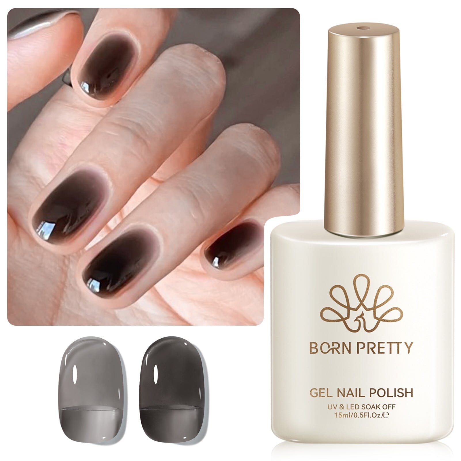 Jelly Gel Polish TS27 Black Aura 15ml HEMA/TPO FREE – BORN PRETTY