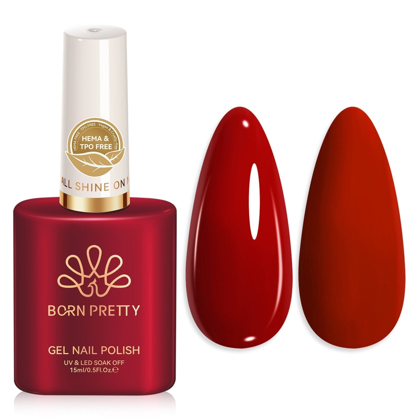 Color Nail Gel SJ17 Velvet Red 15ml HEMA/TPO FREE – BORN PRETTY