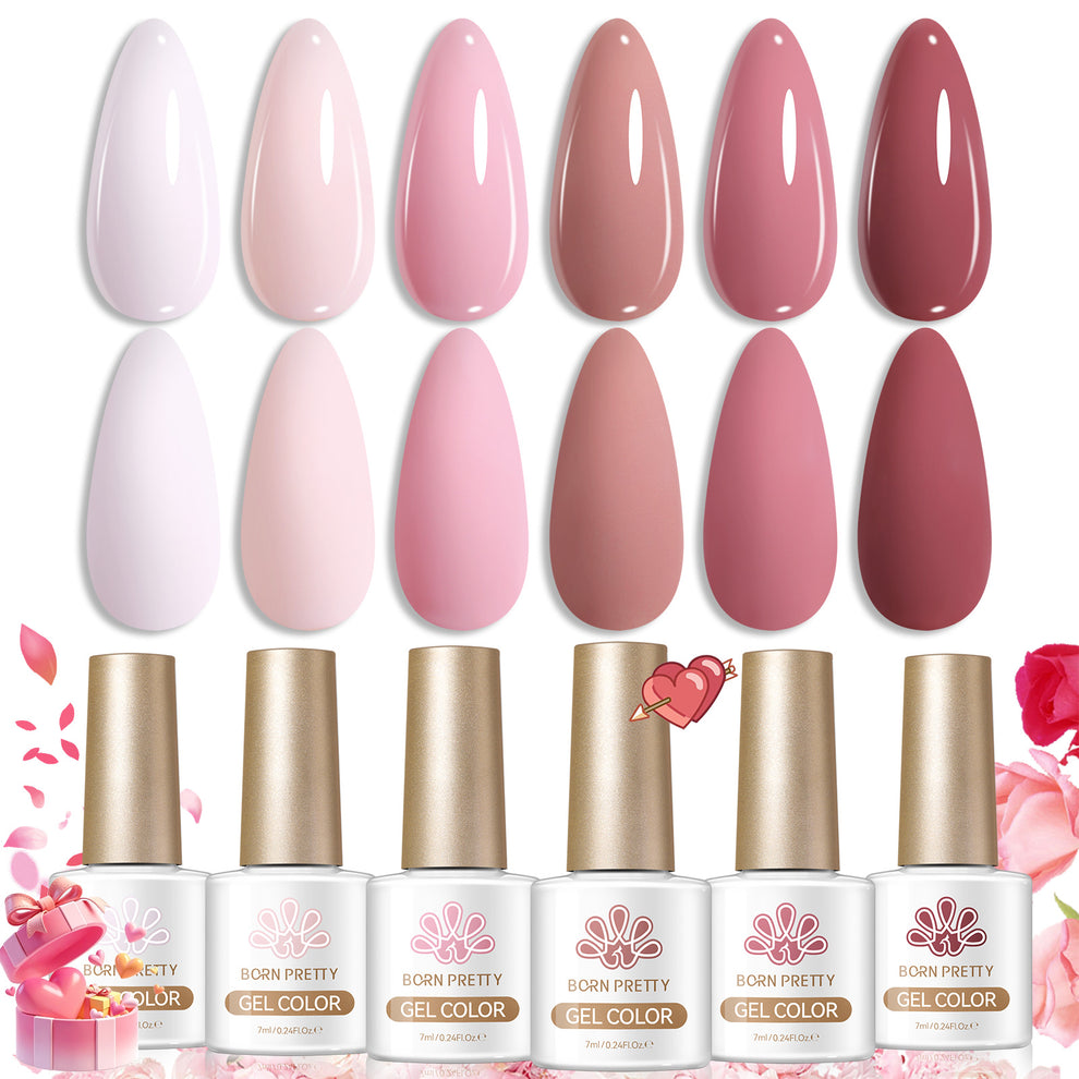 6 Colors Gel Set S50 Just Right 7ml HEMA/TPO FREE – BORN PRETTY